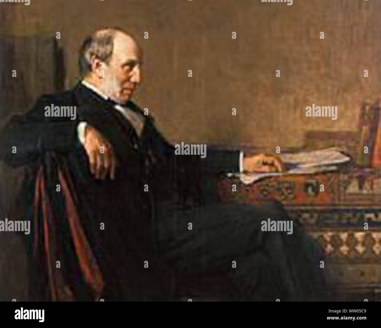 . English: Formal portrait painting by George Reid of professor Sir ...