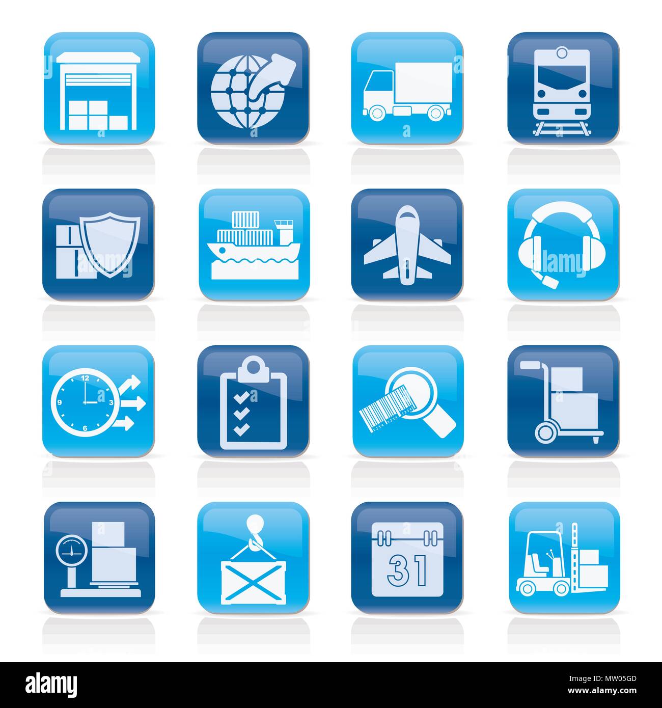 Cargo plane loading goods Stock Vector Images - Alamy