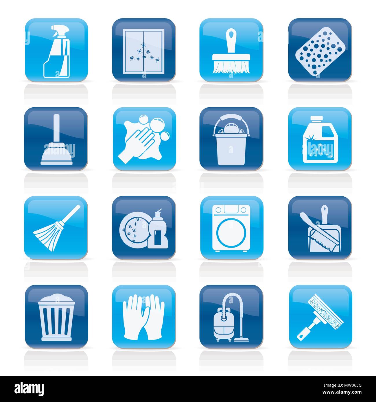 Cleaning and Hygiene icons - vector icon set Stock Vector Image & Art ...