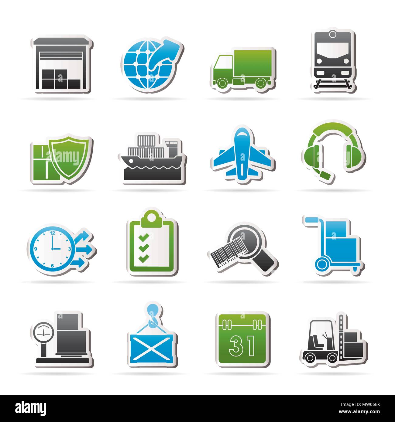 Cargo plane loading goods Stock Vector Images - Alamy