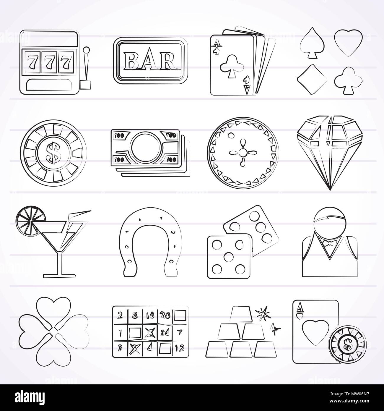 Gambling alcohol Stock Vector Images - Alamy