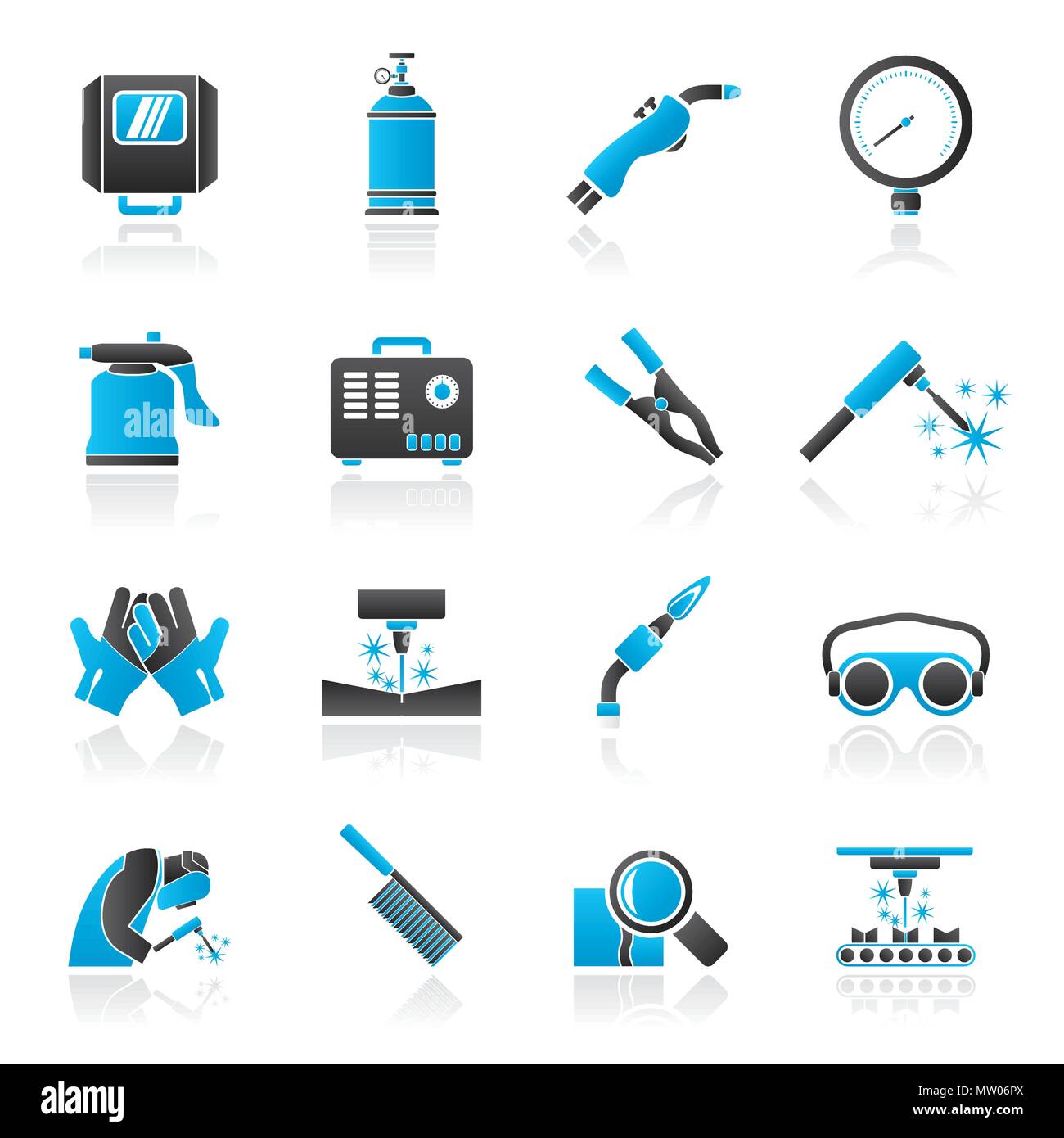 Electricity robot icons set Stock Vector Images - Alamy