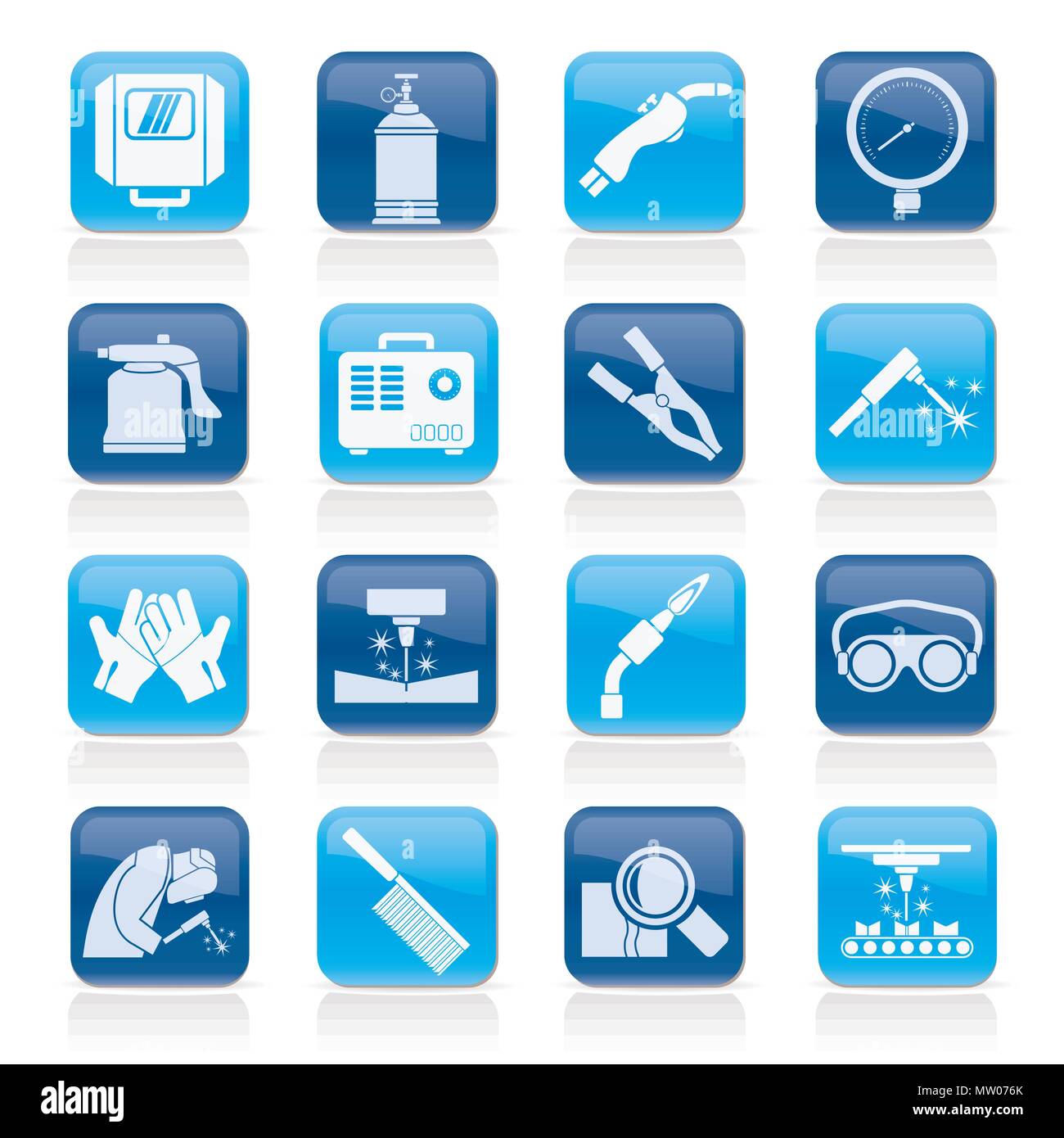 Welding and construction tools icons - vector icon set Stock Vector ...