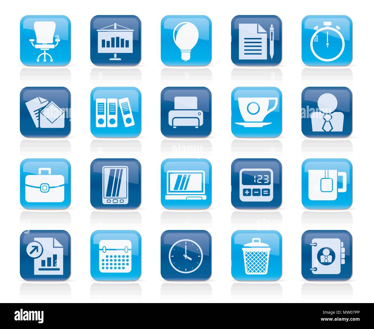 Business and office objects icons - vector icon set Stock Vector Image & Art - Alamy