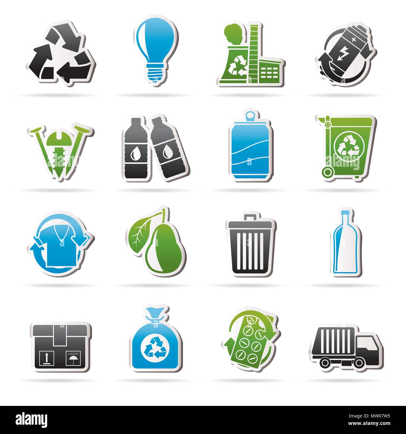 Recycling factory glass Stock Vector Images - Alamy