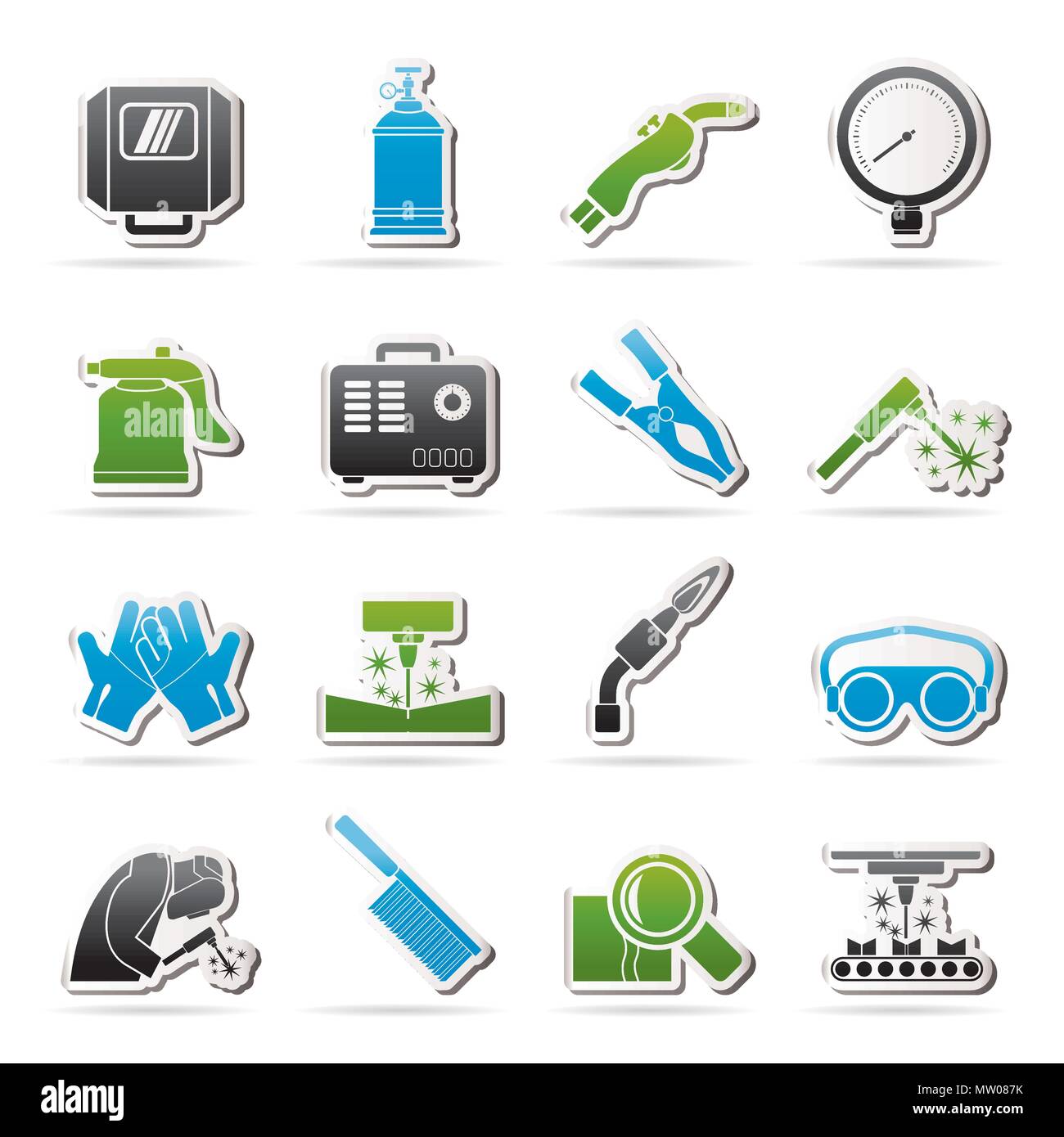 Welding and construction tools icons - vector icon set Stock Vector ...