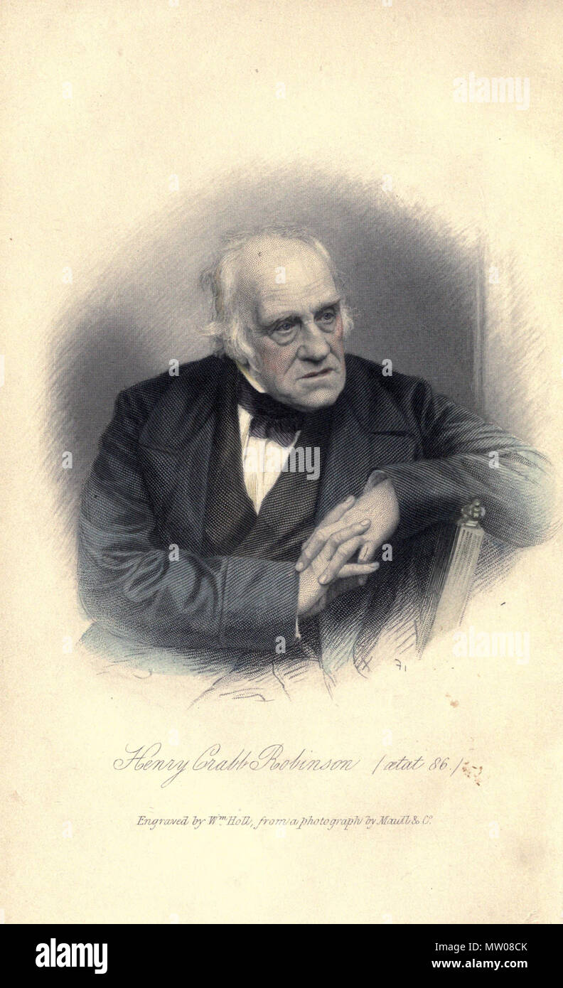 . A portrait of Henry Crabb Robinson, from Diary, reminiscences, and ...