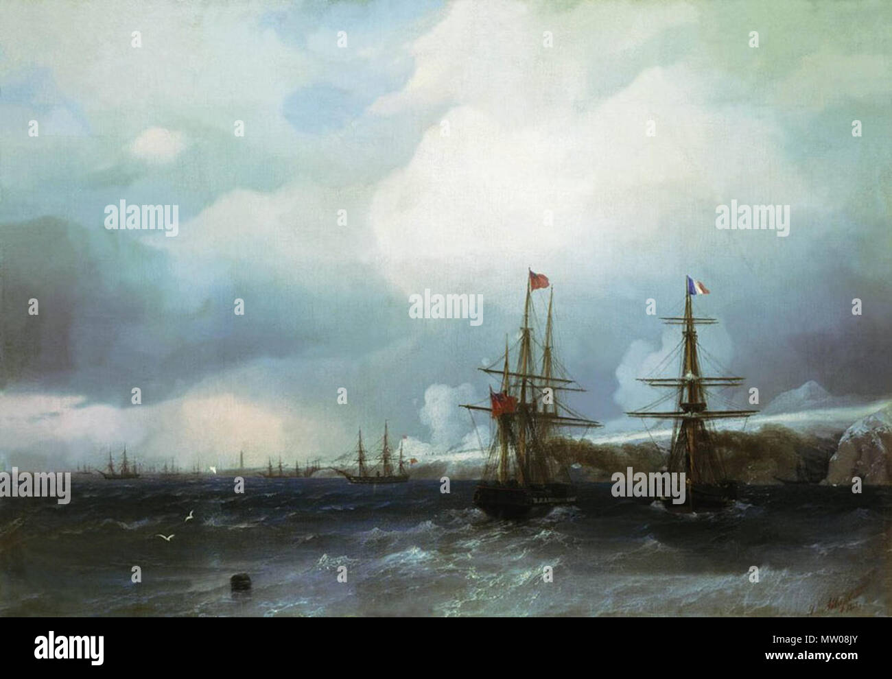 672 Взятие Севастополя - Айвазовский Stock Photo - Alamy