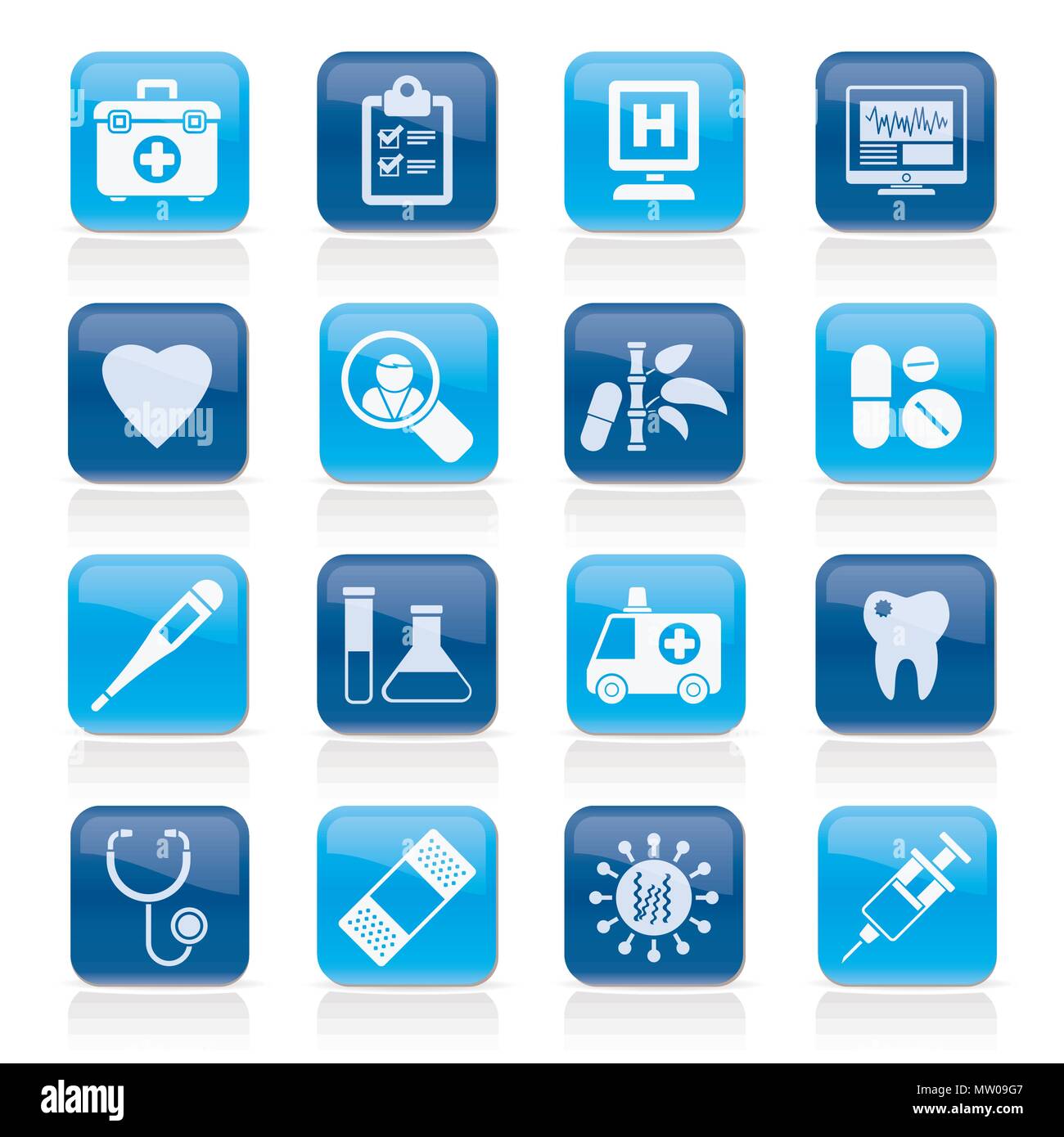 Hospital, medical and healthcare icons - vector icon set Stock Vector ...