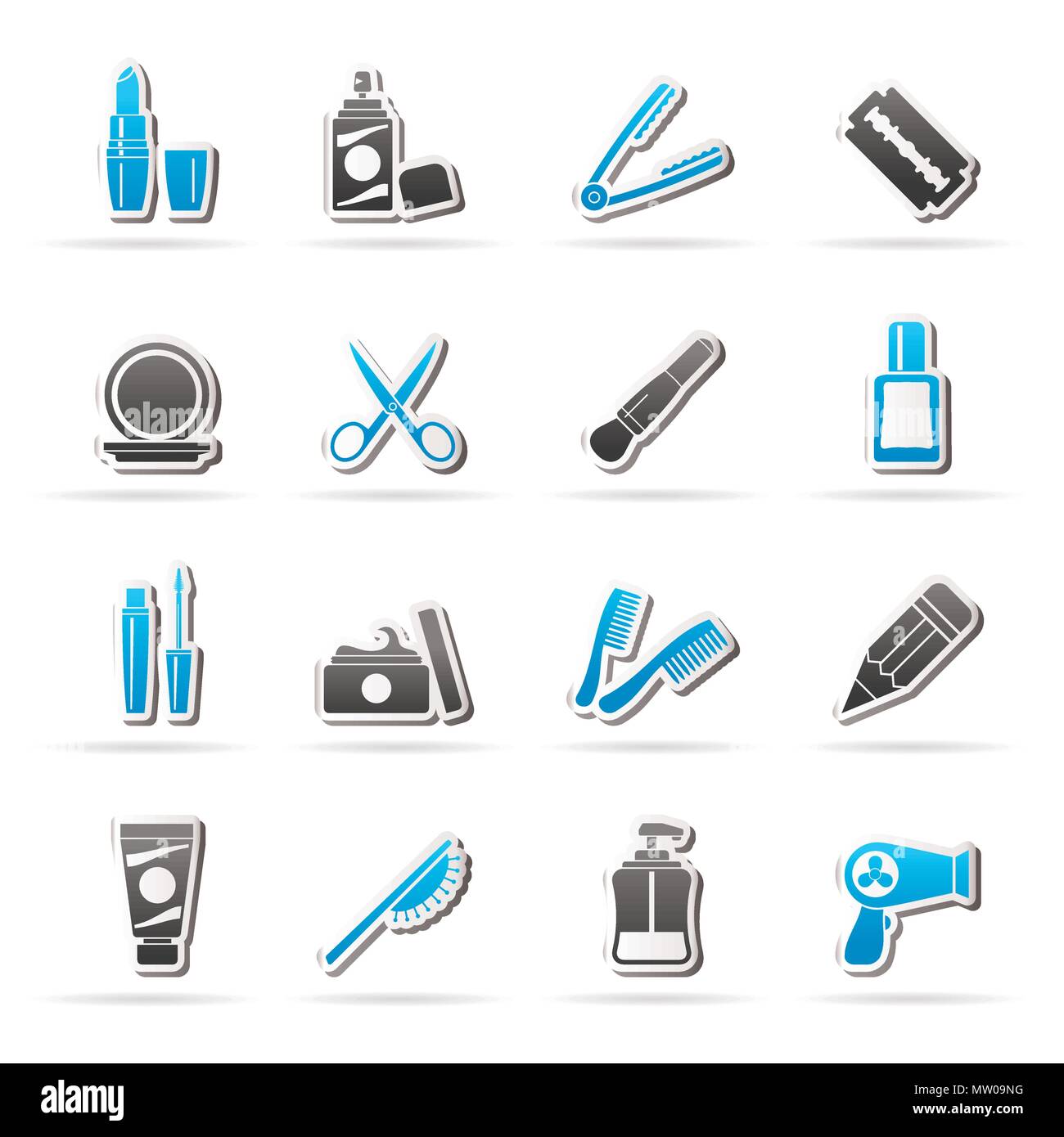 Beauty and cosmetics icons - vector icon set Stock Vector Image & Art ...