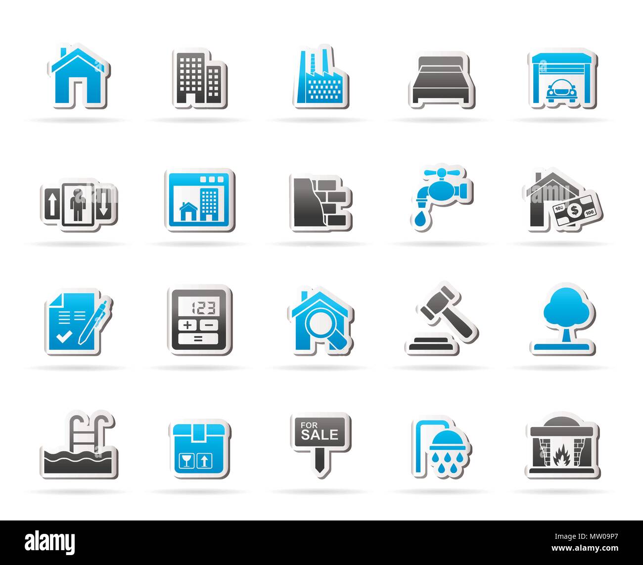 Real Estate services Icons - Vector Icon Set Stock Vector Image & Art ...