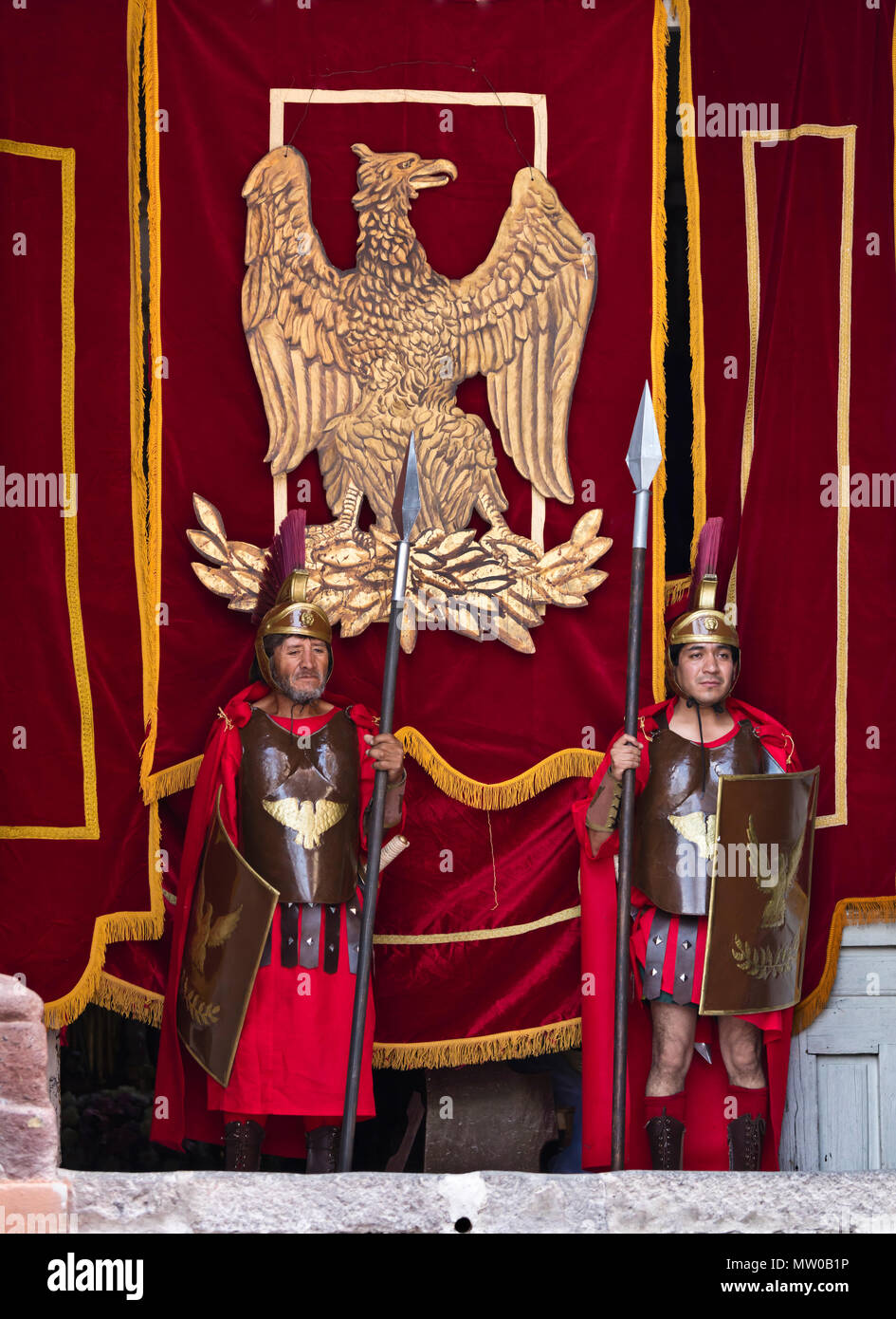 ROMAN SOLDIERS inside the SAN RAFAEL chapel will walk in the Good ...