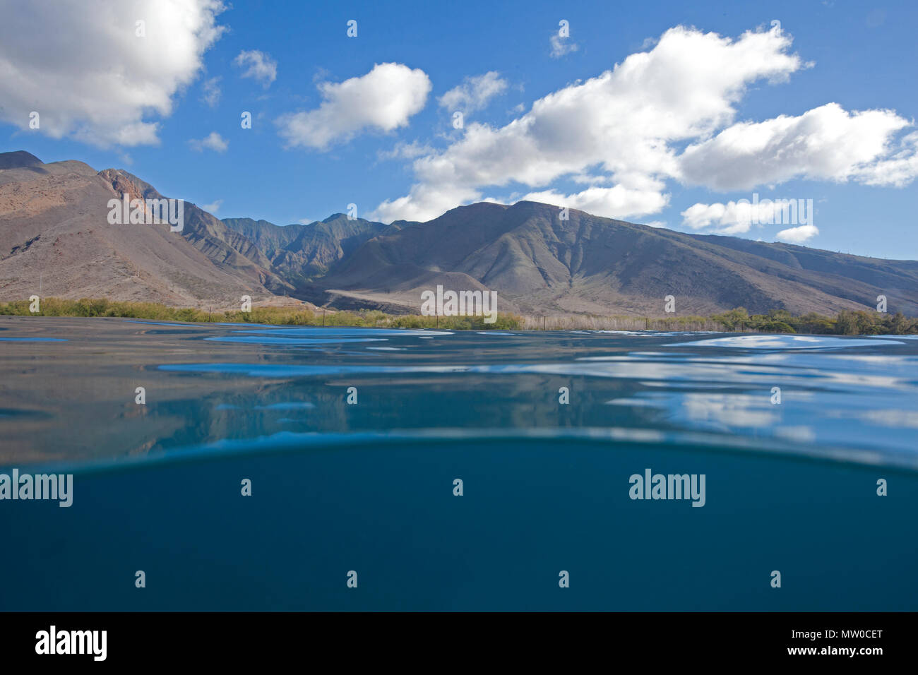 View from a kayak at Ukumehame, Maui, Hawaii Stock Photo - Alamy