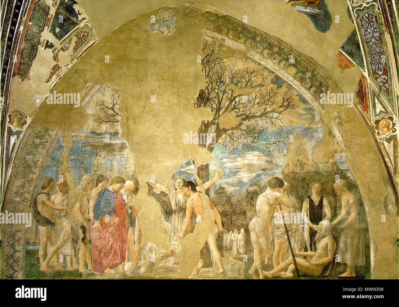 . PIERO della FRANCESCA Death of Adam Fresco, 390 x 747 cm San ...