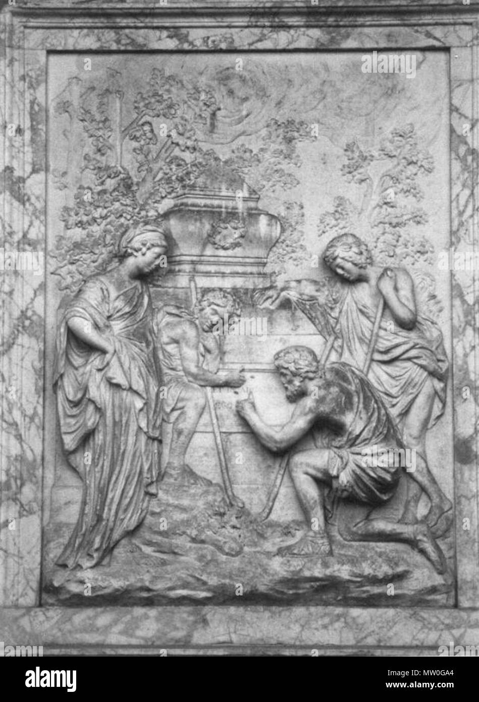 . English: Photograph of image at Shugorough hall copy of Poussin's ...