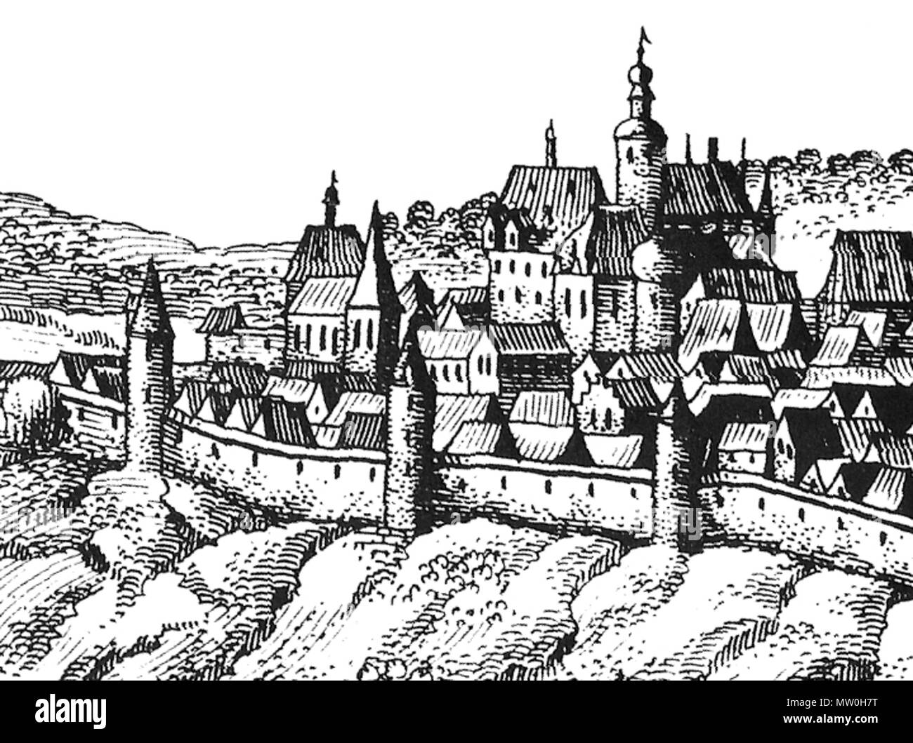 View from roof germany Black and White Stock Photos & Images - Alamy