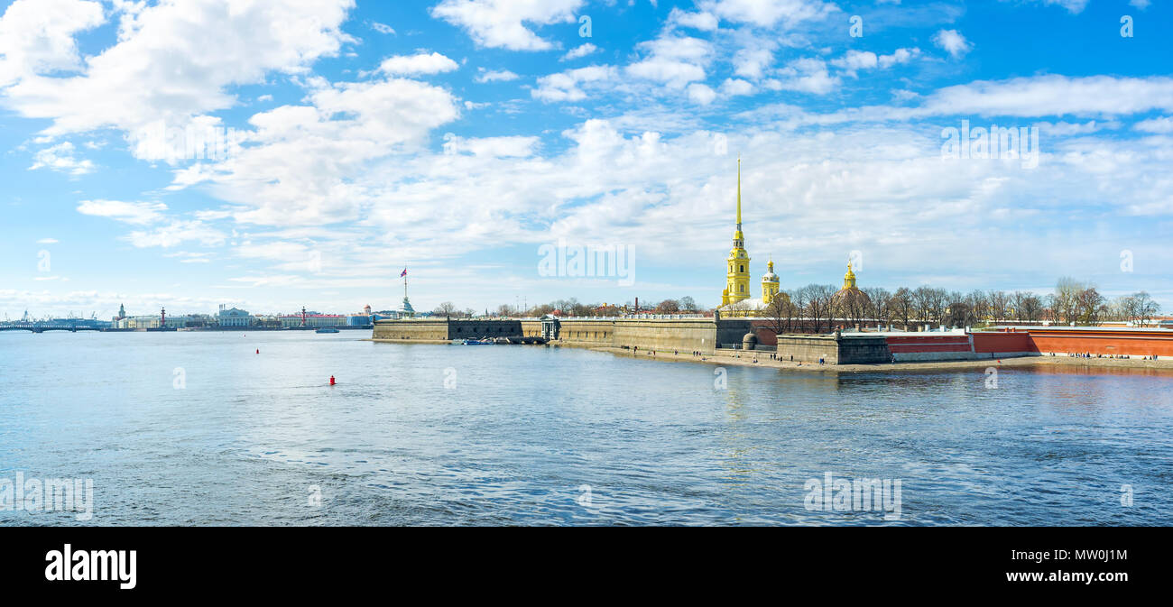 The view on beautiful Peter and Paul Citadel that is a fine example of ...