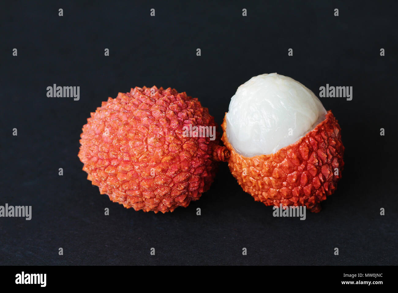 Lychee fruit close up bright food macro photo Stock Photo - Alamy