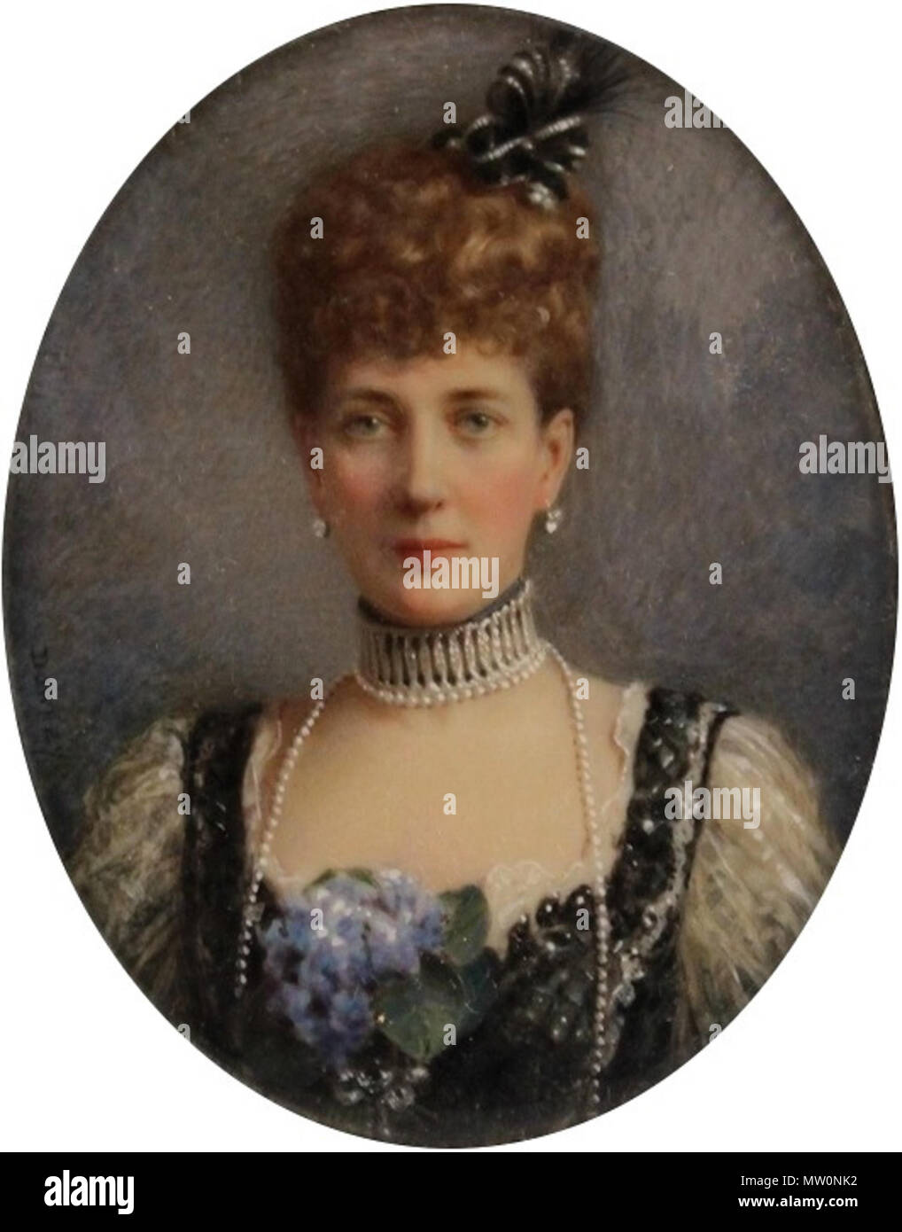 . English: Portrait of Queen Alexandra . 19th century. Studio of W. & D ...