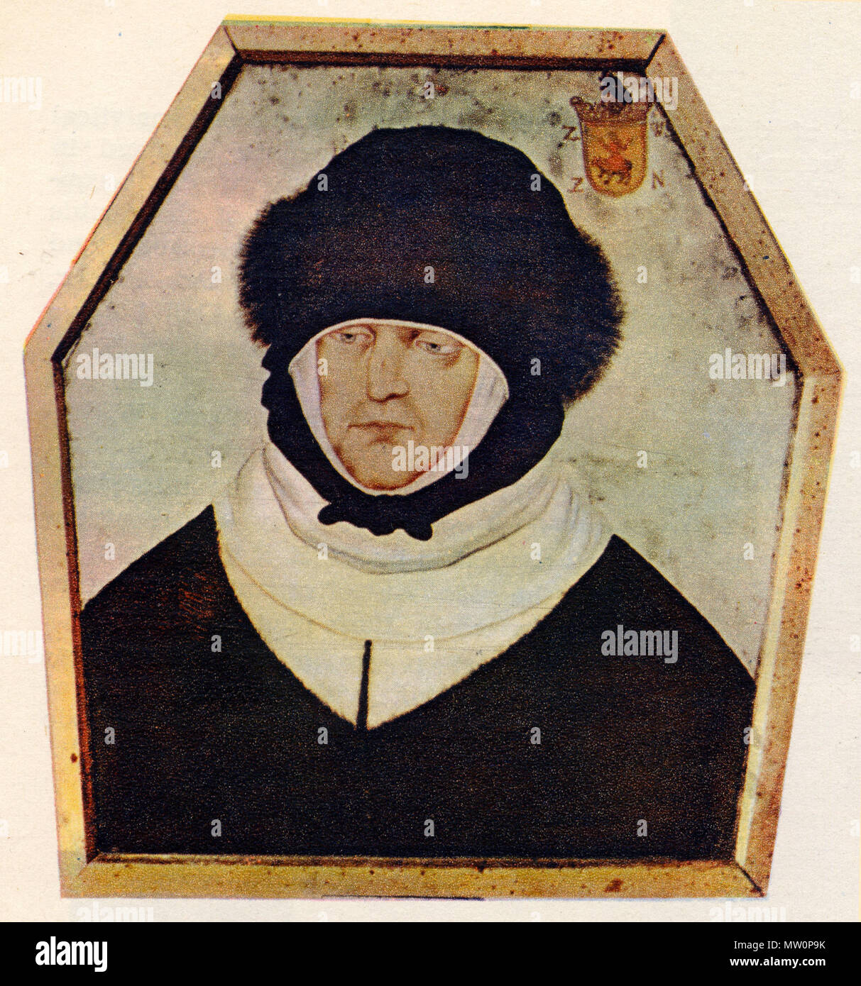 . English: Coffin portrait representing a matron of the Rawicz armorial ...