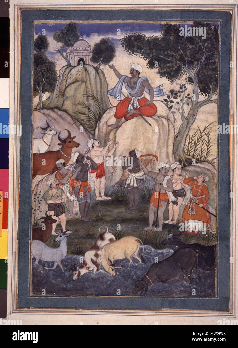 . English: Painting, originally in album. Two miniatures: possibly from ...