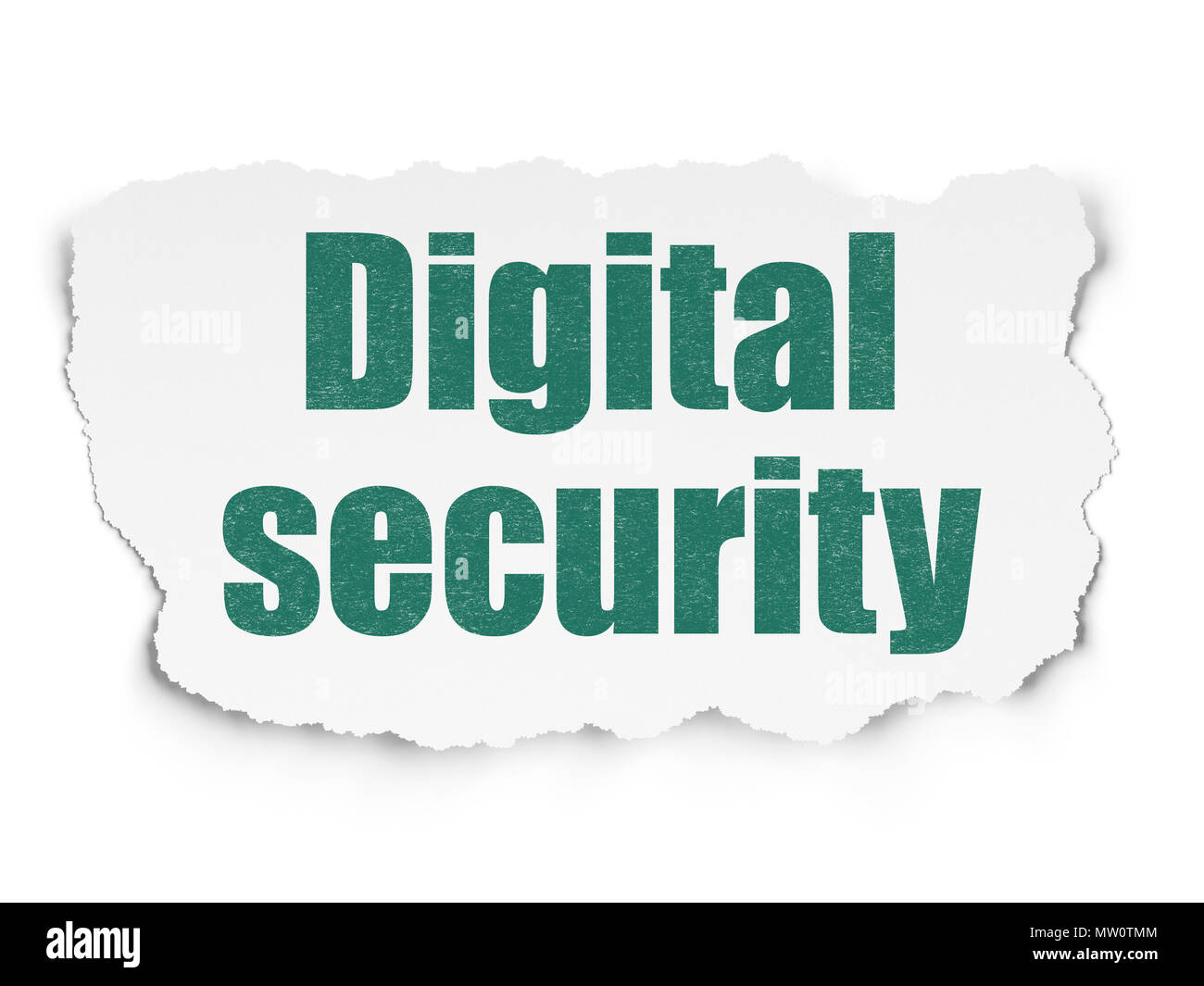 Safety concept: Painted green text Digital Security on Torn Paper ...