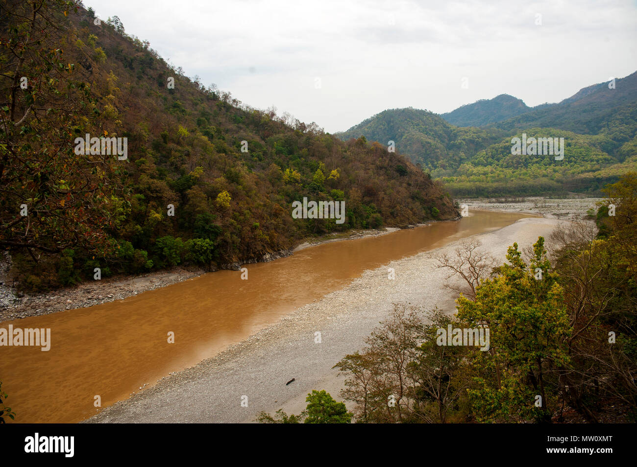 Sarda River as seen from the road going from Sem to Khet village ...