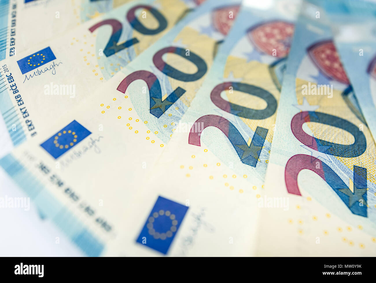 close-up paper euro banknotes Stock Photo - Alamy