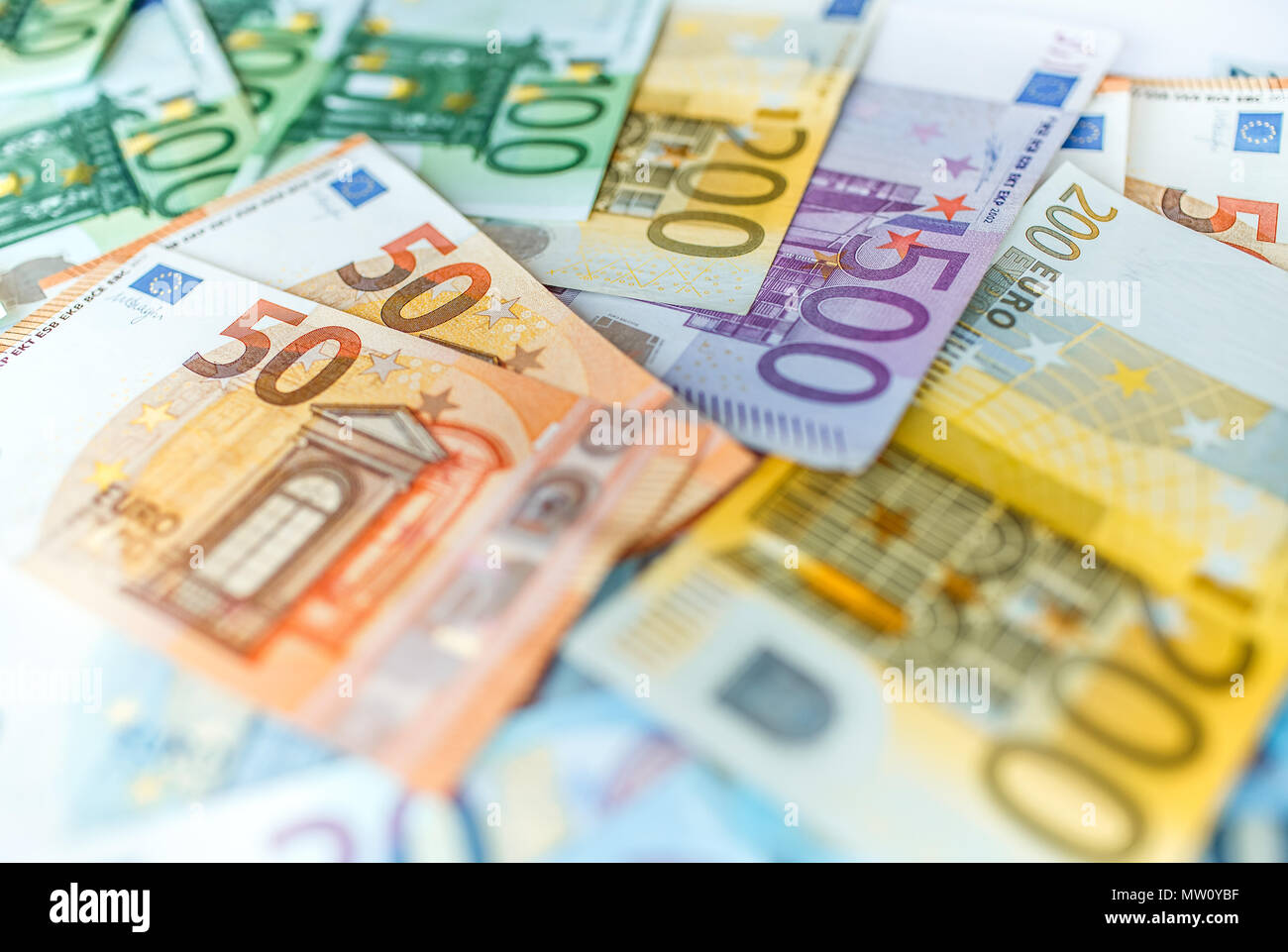 Euro Money Banknotes, pile of paper euro banknotes Stock Photo - Alamy