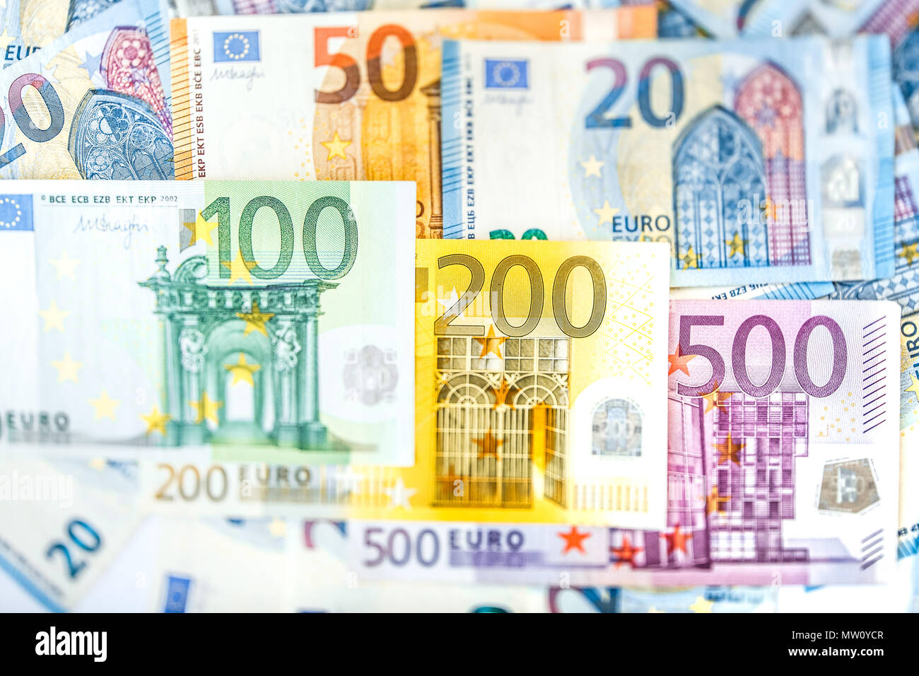 Euro Money Banknotes, pile of paper euro banknotes Stock Photo - Alamy