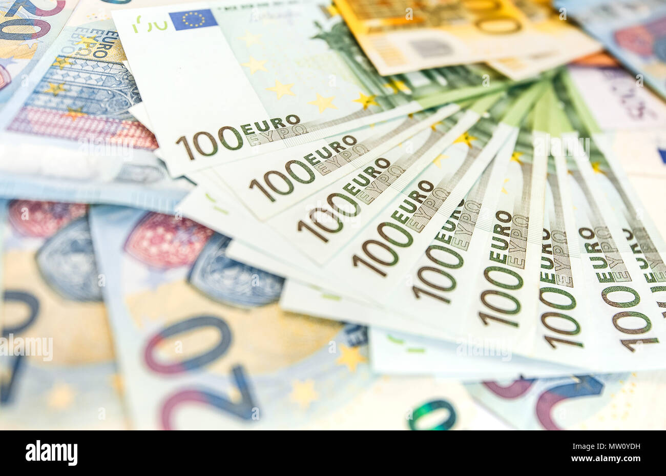 Euro Money Banknotes, pile of paper euro banknotes Stock Photo - Alamy