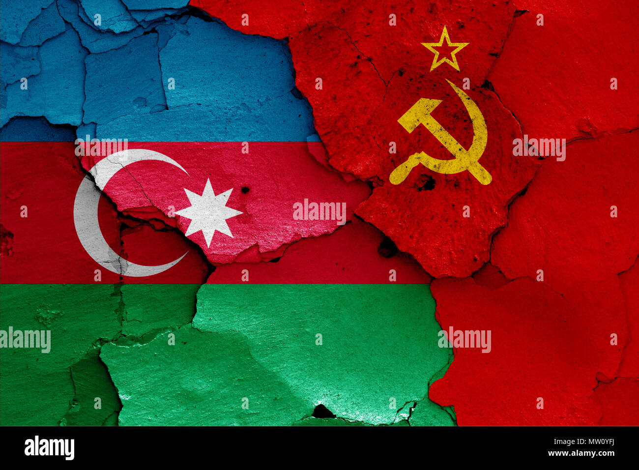 flags of Azerbaijan and Soviet Union Stock Photo - Alamy