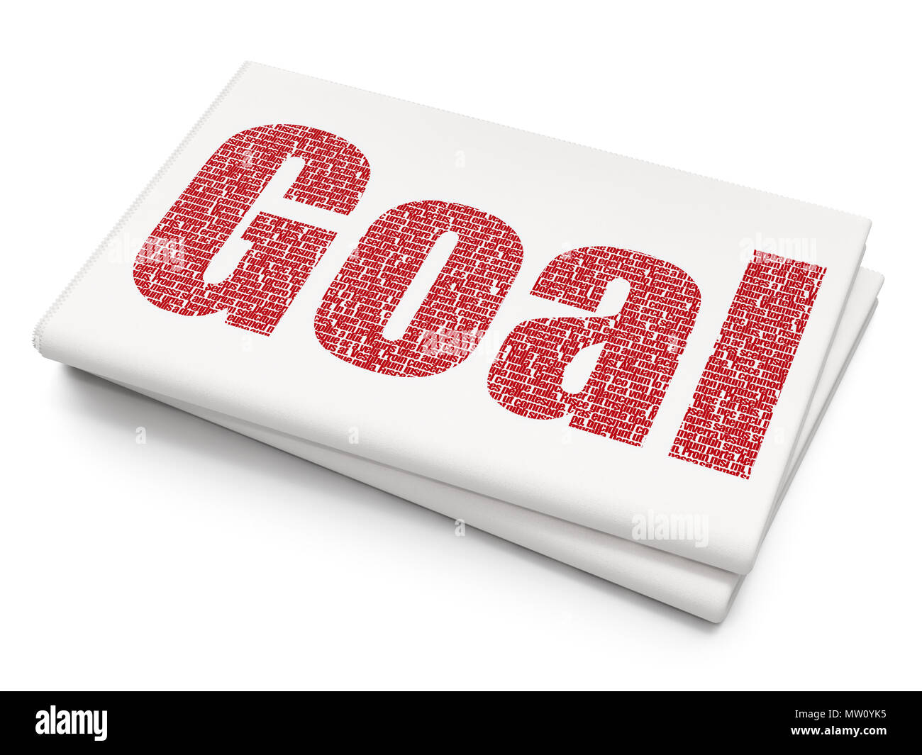 Advertising concept: Pixelated red text Goal on Blank Newspaper ...
