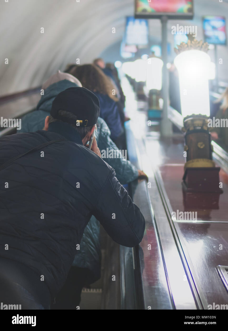 Riding in modern metro hi-res stock photography and images - Alamy