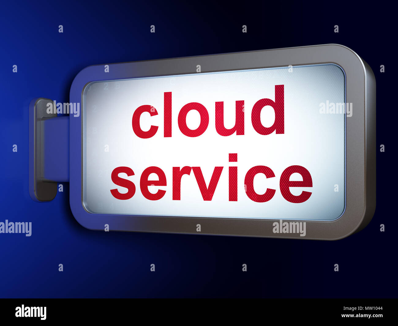 Cloud computing concept: Cloud Service on advertising billboard ...