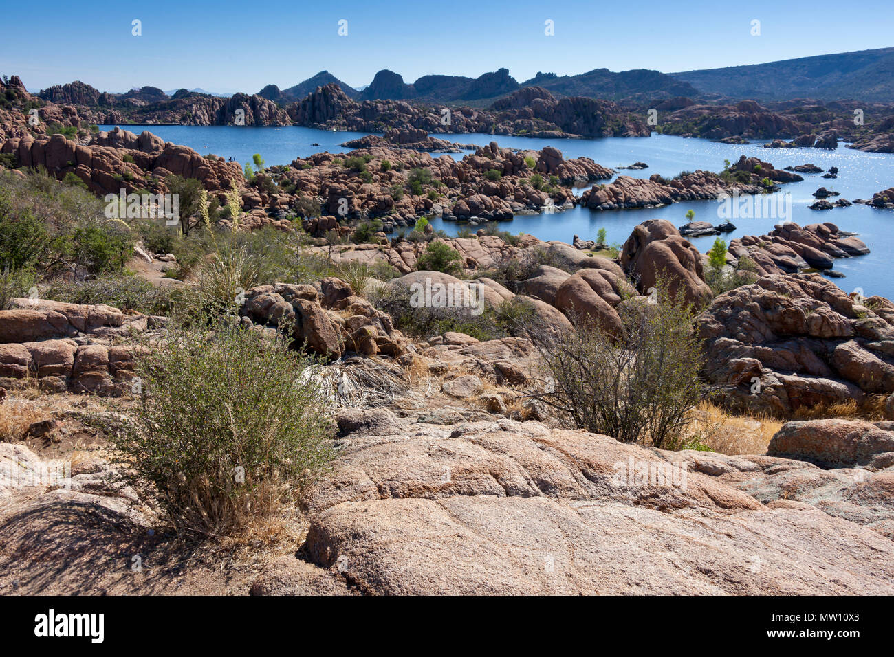 Watson Lake, Rocks and Water Stock Photo - Alamy