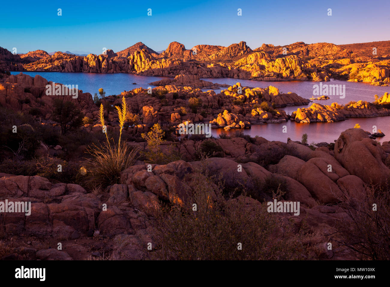 Watson Lake, Rock Formations and Water Sunset Stock Photo - Alamy