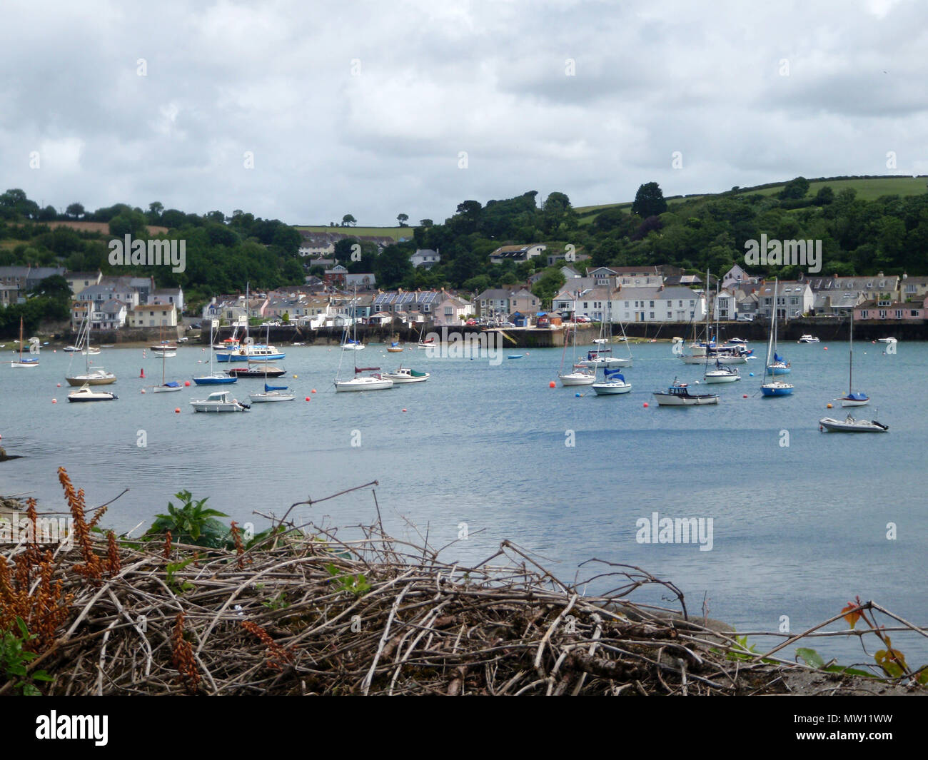 Flushing from Falmouth across the River Fal Stock Photo - Alamy