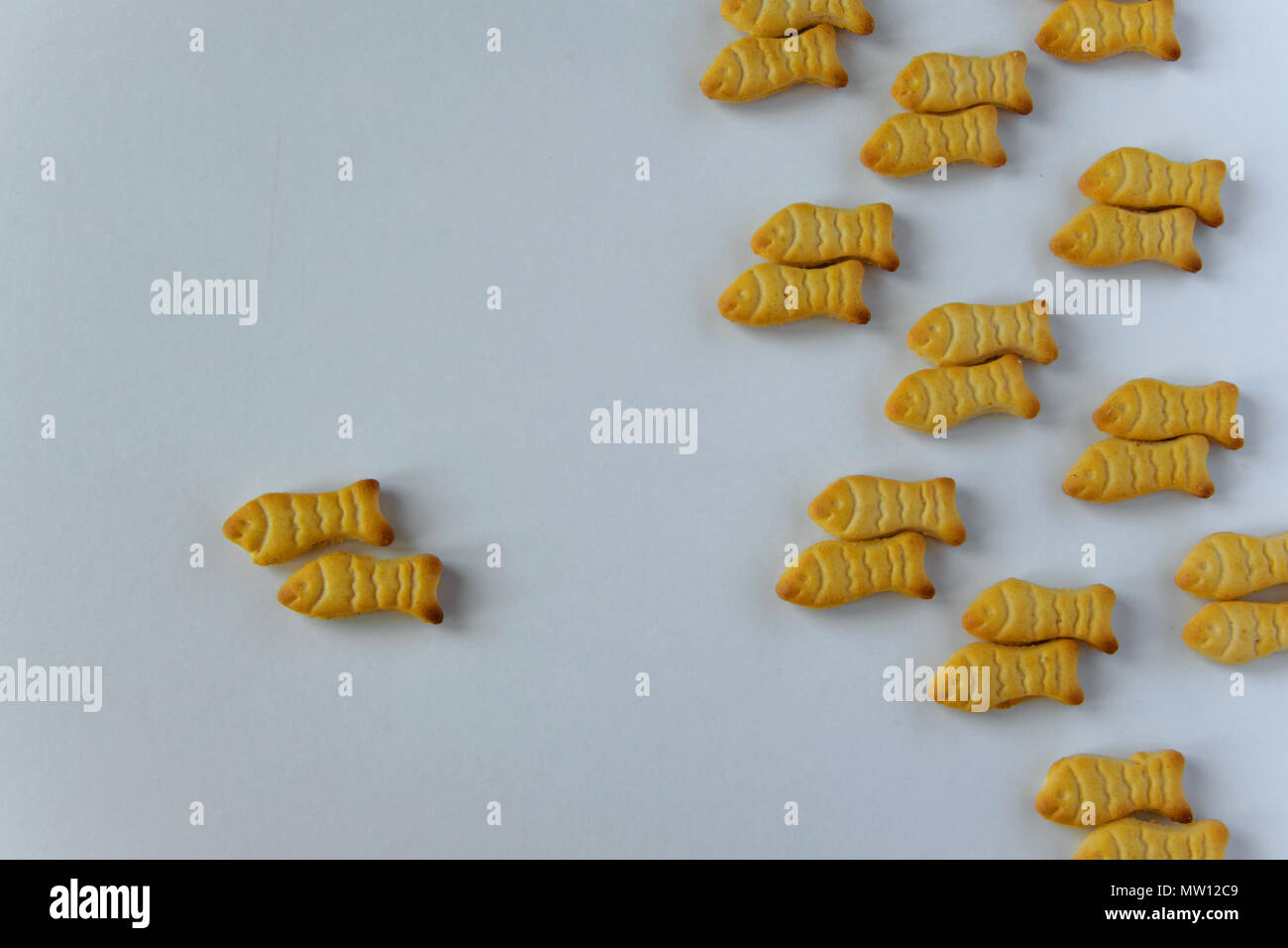 Food pattern- salty snacks/crisps on white background Stock Photo - Alamy