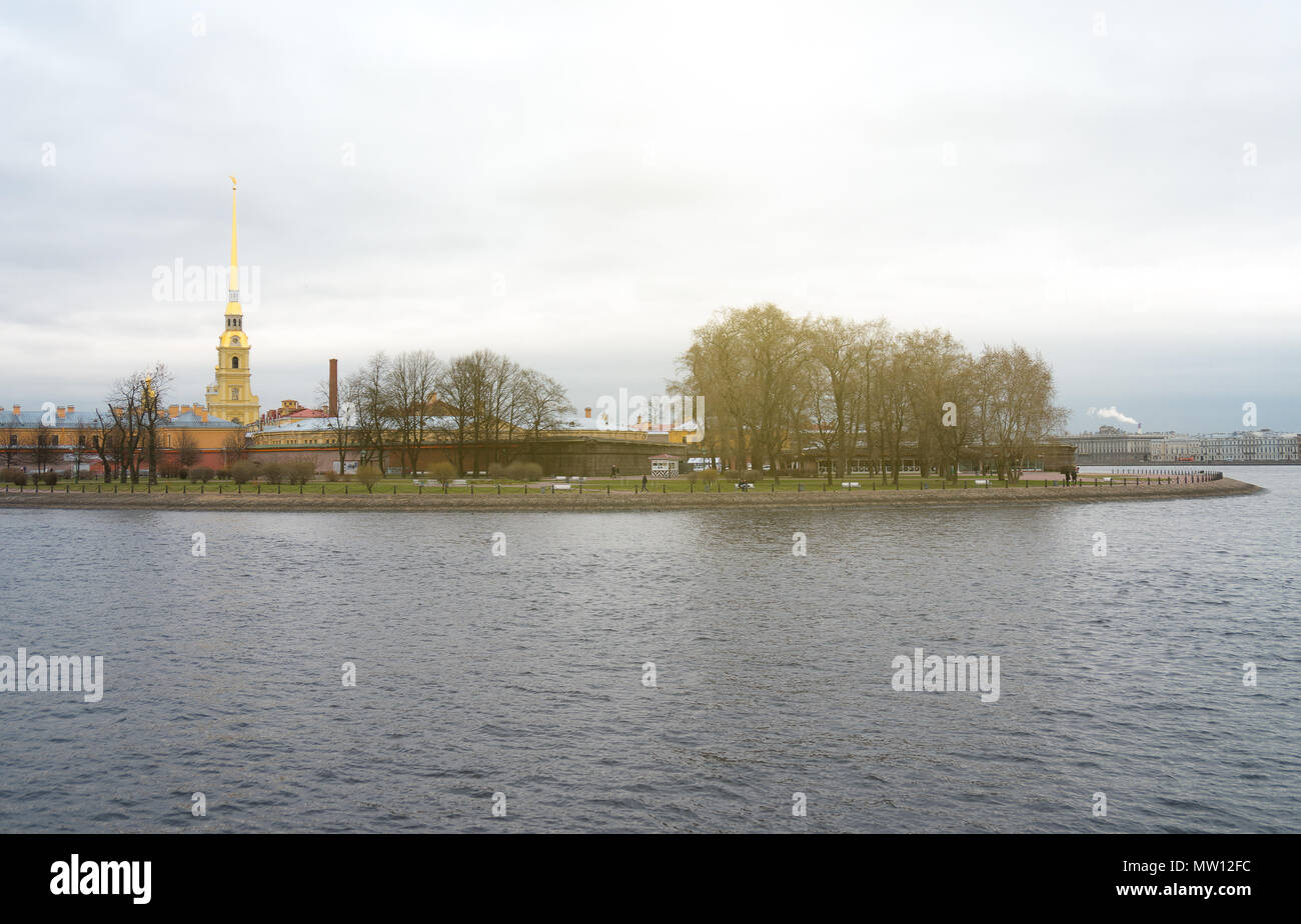 Peter and Paul Fortress in St. Petersburg, on the Hare Island Stock Photo - Alamy