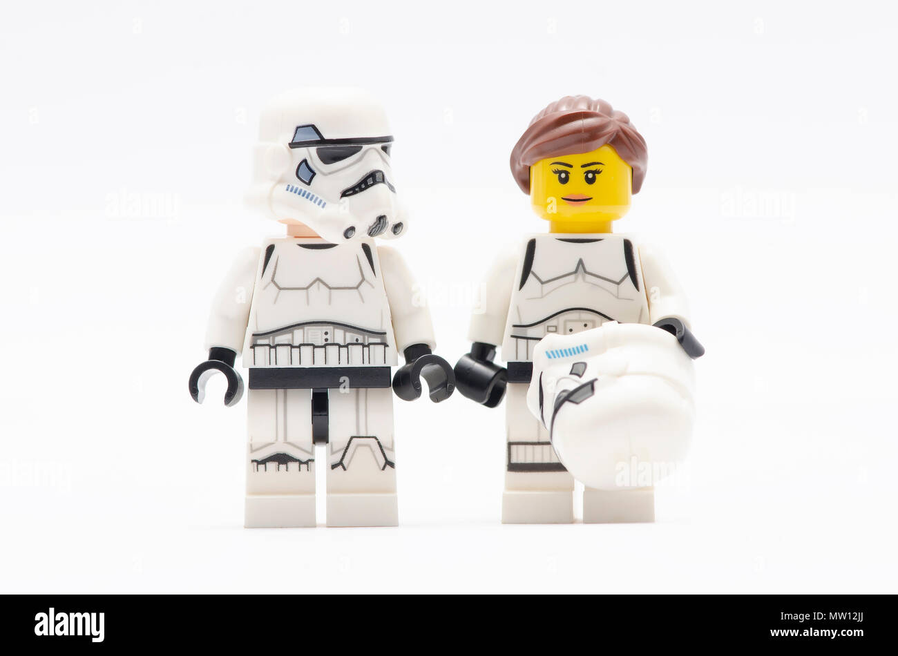 mini figure of storm trooper with princess leia in storm trooper suit ...