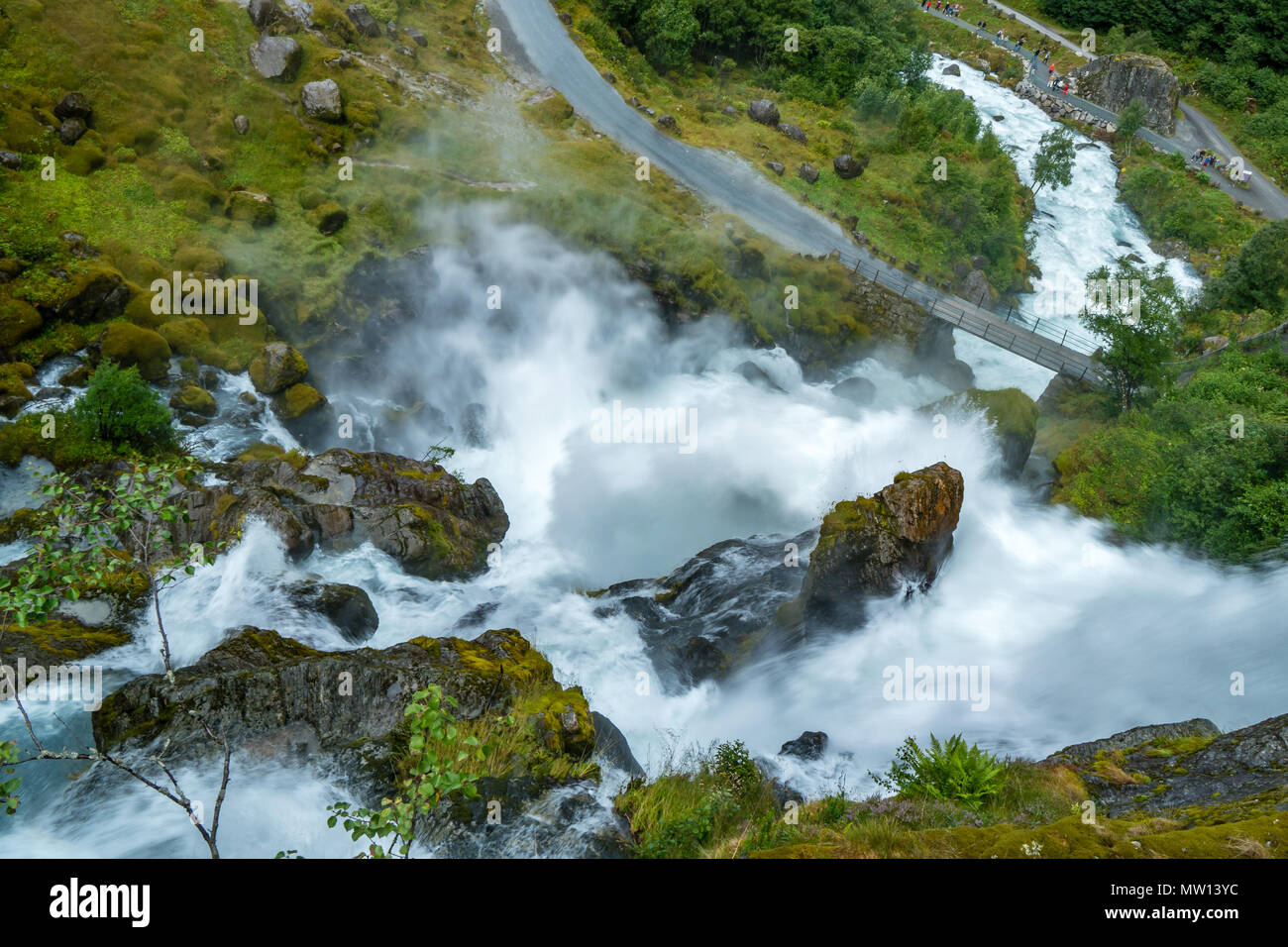 big waterfall from above Stock Photo - Alamy