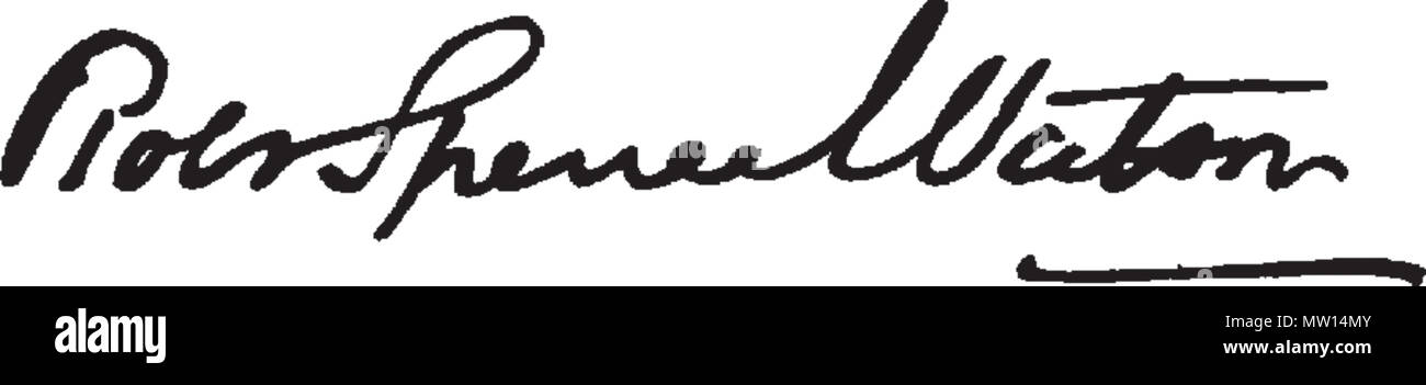 . English: Robert Spence Watson's signature Русский: Подпись Роберта ...