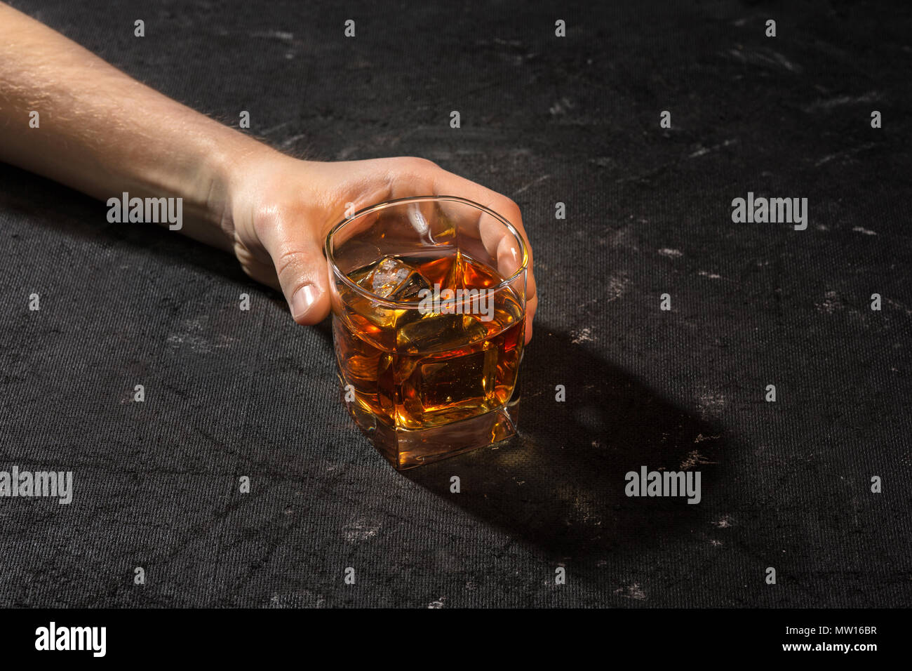 Ice whiskey cold alcohol rum drink wood hi-res stock photography and ...