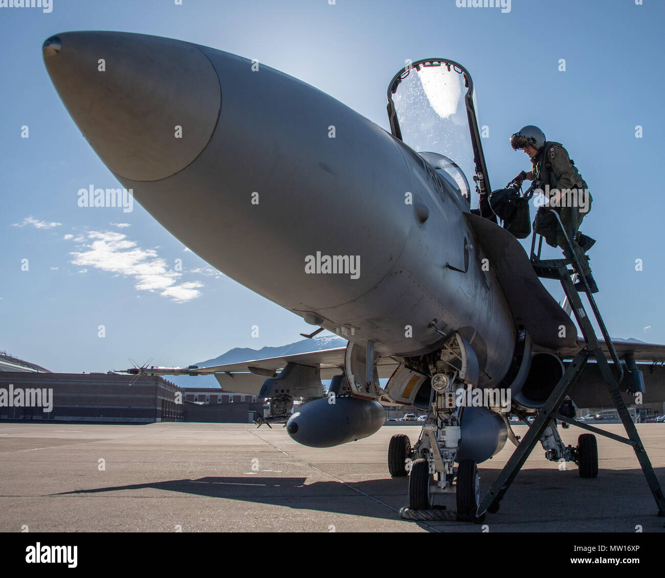Royal Canadian Air Force pilot Capt. Jason Bern, assigned to the 433rd ...
