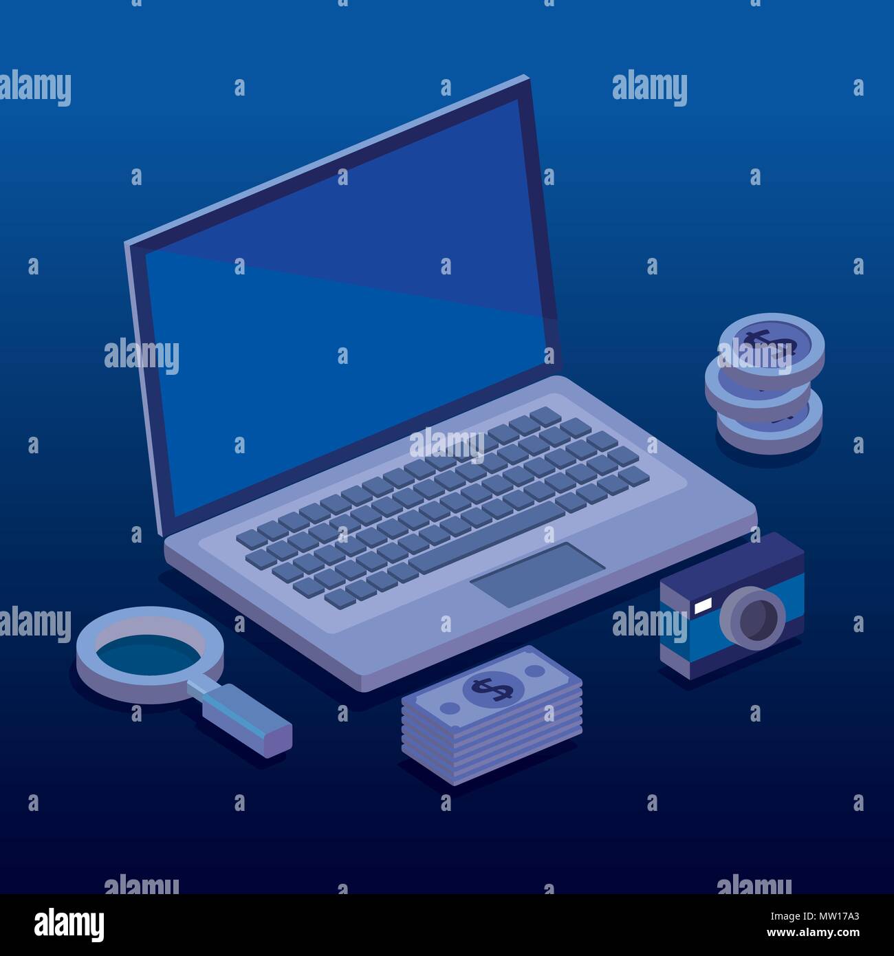 digital technology isometrics icons Stock Vector Image & Art - Alamy
