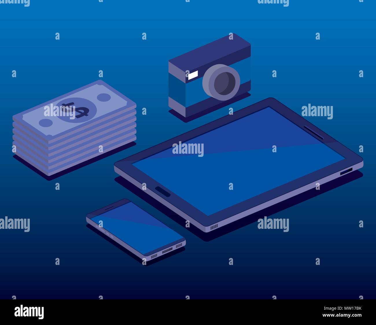 digital technology isometrics icons Stock Vector Image & Art - Alamy