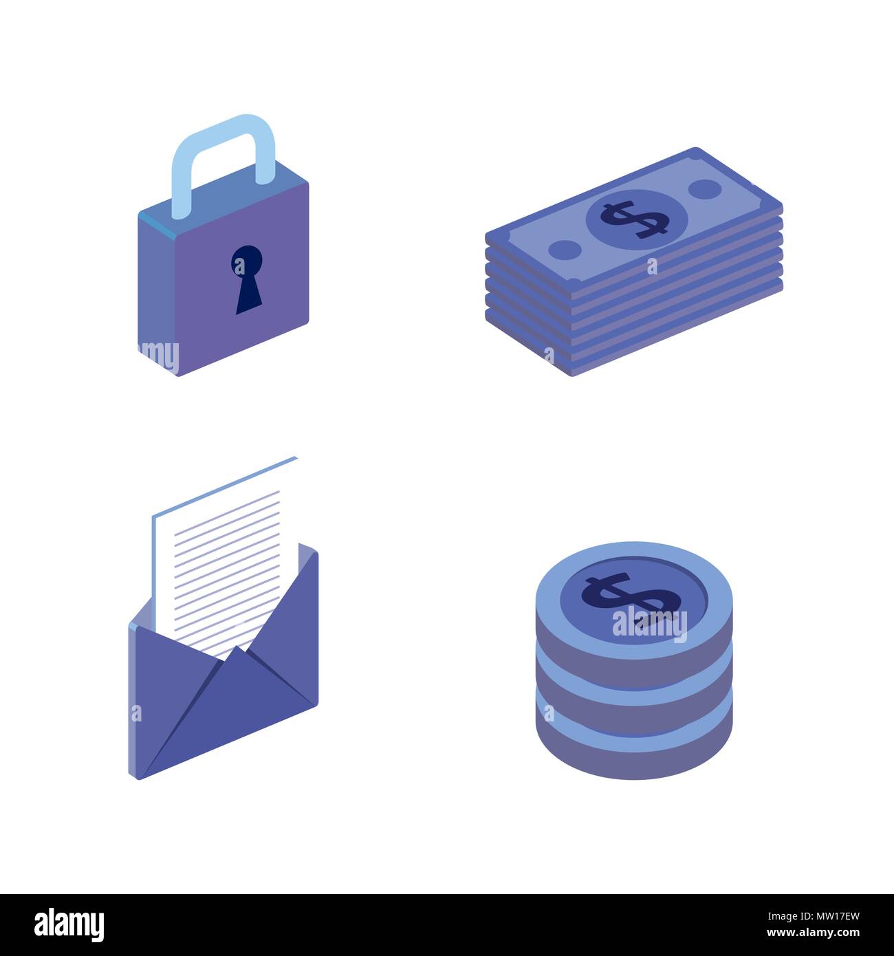 Isometric dollars 3d money Cut Out Stock Images & Pictures - Alamy