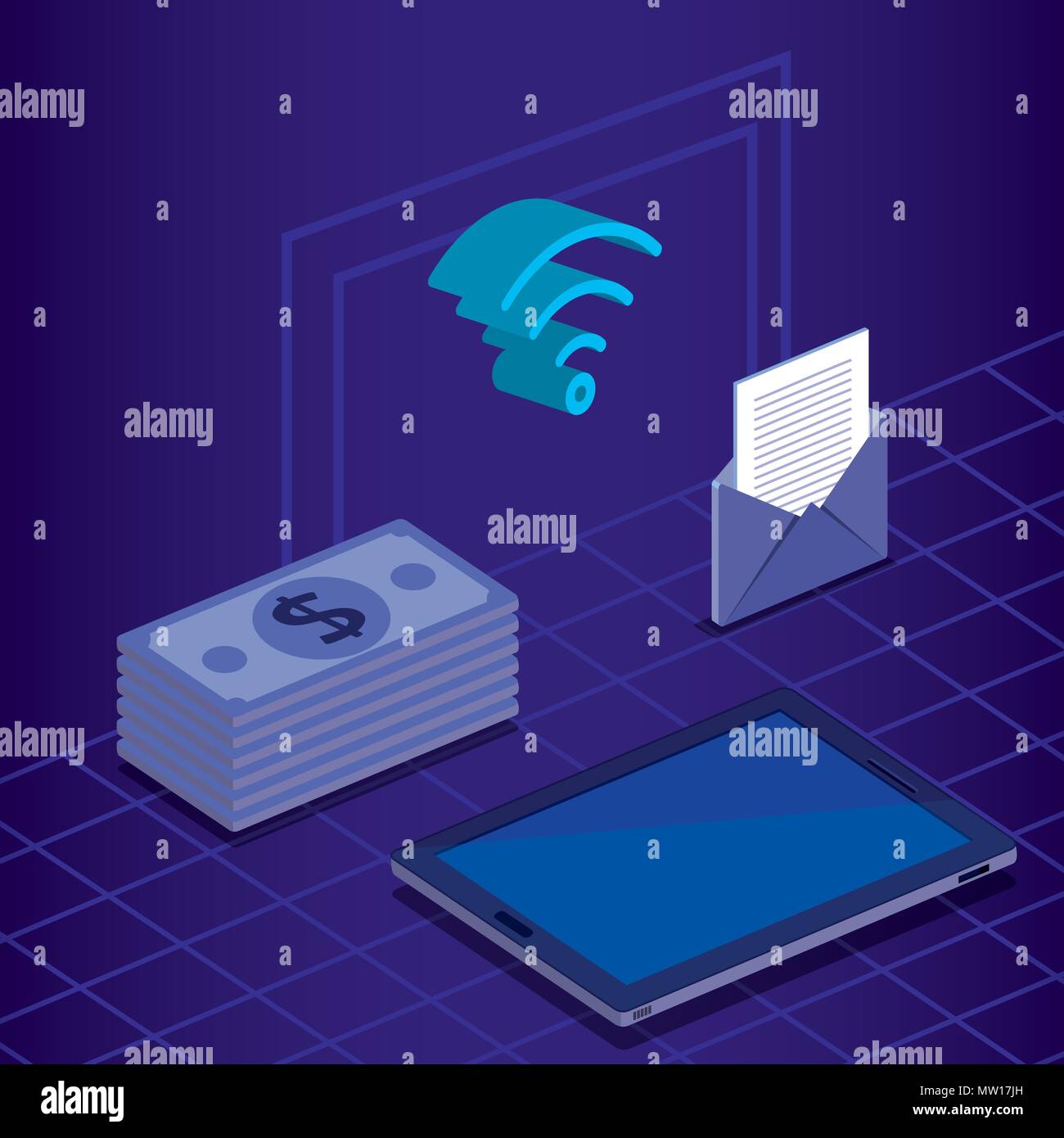 digital technology isometrics icons Stock Vector Image & Art - Alamy