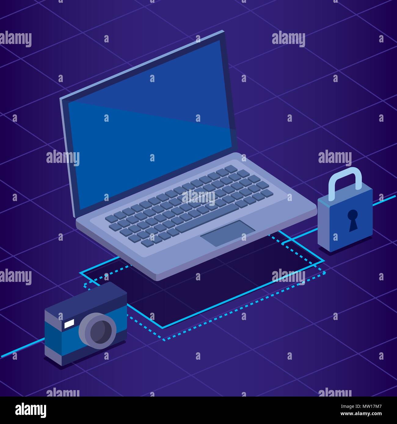 digital technology isometrics icons Stock Vector Image & Art - Alamy